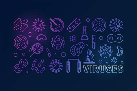 Premium Vector Viruses Vector Colored Illustration Made With Virus