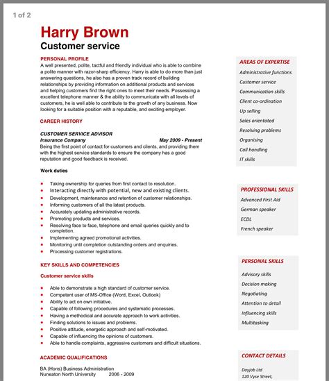 Unique Areas Of Expertise Examples Sales And Operations Manager Resume