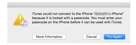 Fix Itunes Cannot Connect To Iphone It Is Locked With A Passcode