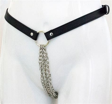 Metal Chain Crotch Open Thong Lingerie Always