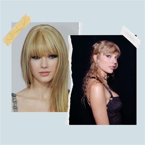 The Evolution Of Taylor Swifts Bangs From Long And Blunt To Curly