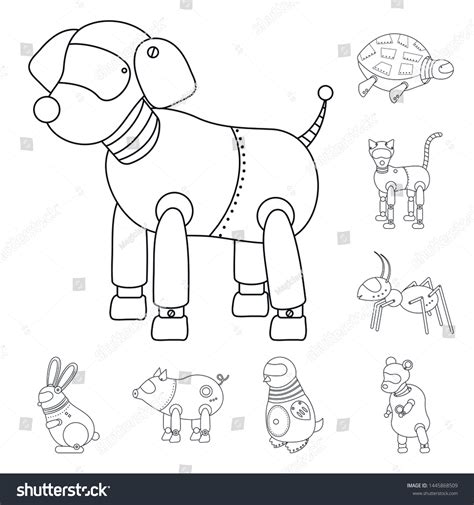 Vector Illustration Toy Automation Logo Collection Stock Vector Royalty Free 1445868509