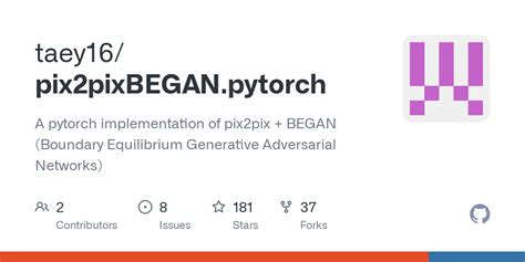 Github Taey16pix2pixbeganpytorch A Pytorch Implementation Of