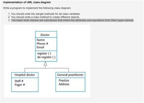 Solved Implementation Of Uml Class Diagram Write A Program