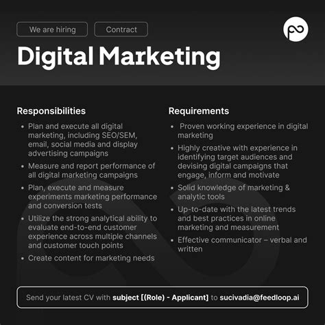 Feedloop Ai On Linkedin Digitalmarketing Joinourteam Jobopportunity