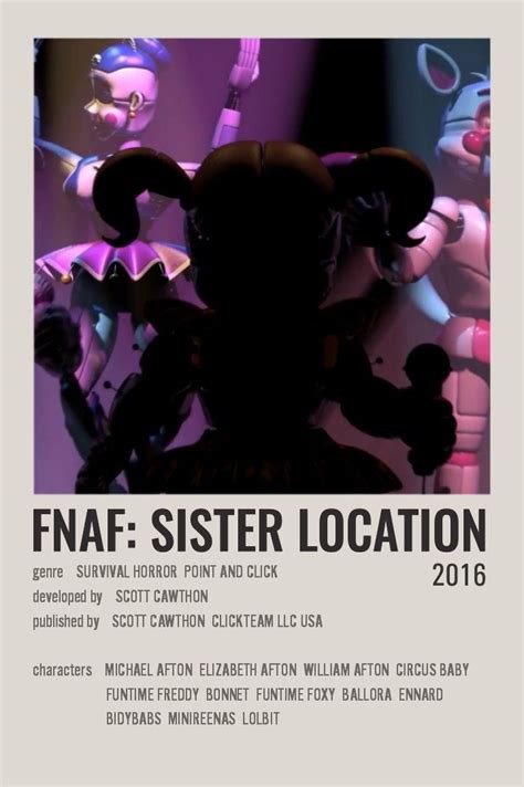 Fnaf Sister Location Polaroid Poster Fnaf Idee Sfondi