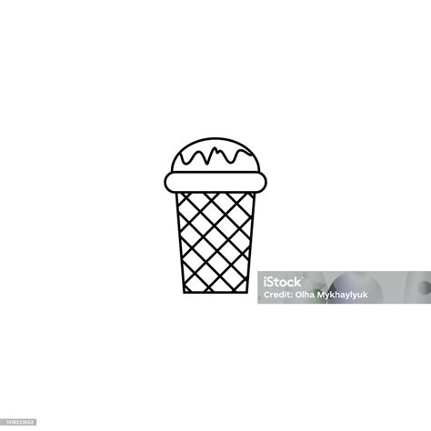 와플 콘 고립 된 아이콘에 바닐라 아이스크림 부드러운 서브 아이스크림의 소용돌이 질감 와플 컵 식품 포장 라벨을위한 현실적인 3d 일러스트레이션 카페 및 레스토랑을위한