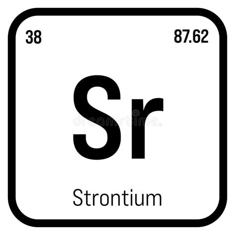 Strontium Sr Periodic Table Element Stock Illustration Illustration Of Electron Technology