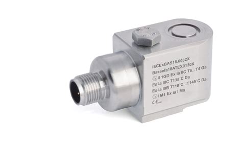 HS 150IS Side Exit 4 Pin M12 Intrinsically Safe Accelerometer Hansford Sensors