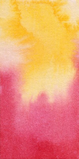 노란색과 빨간색 배너 수채화 배경 프리미엄 벡터