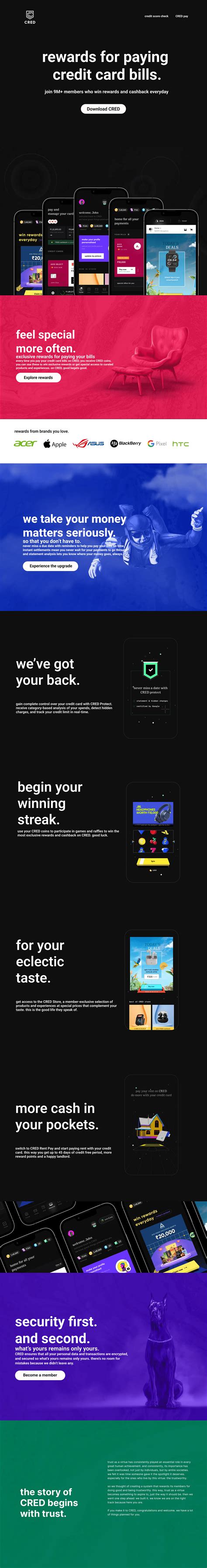 CRED Duplicate Webiste Design On Behance