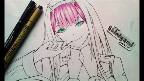 Zero Two Pencil Drawing Bestpencildrawing