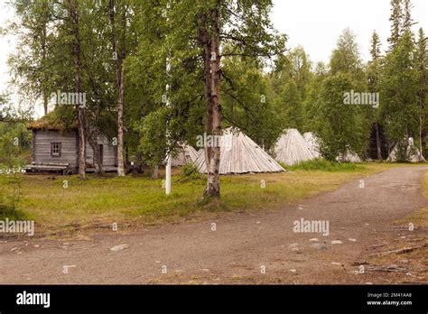 Wooden Traditional Buildings In The Sápmi Ankarede Lapland A Village