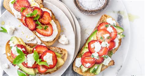 Recipe Strawberry And Goats Feta Avo Toast Qld Strawberries