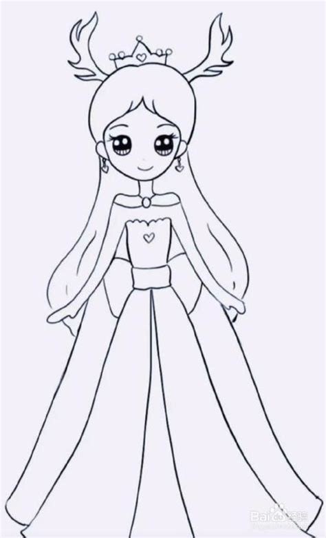 简单简笔画公主（精选17张） 简笔画图片大全