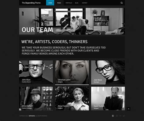 The Depending Theme Psd Creative Beacon
