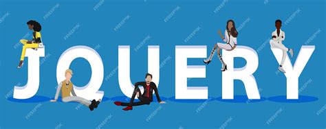 Premium Vector People On Jquery For Web Mobile App Presentations