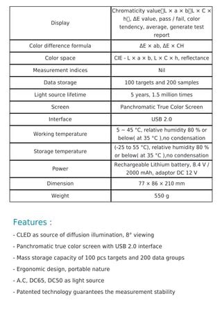 Spectral Colorimeter PDF