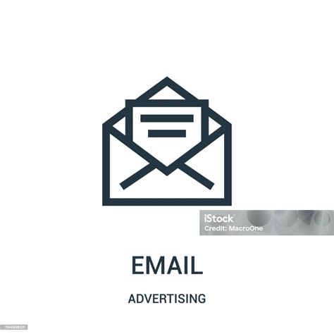 Ilustración De Vector De Icono De Correo Electrónico De La Colección Publicitaria Ilustración