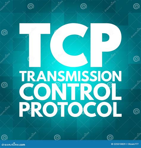 Tcp Transmission Control Protocol Acronym Technology Concept Background Stock Image