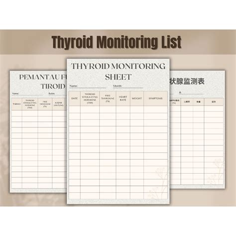 Digital Paperless Thyroid Monitoring Sheet A4 Shopee Malaysia