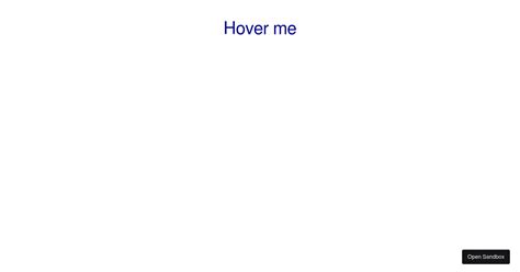 Hover Me Codesandbox