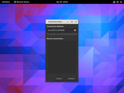 Fedora KVM Set VNC Connection Client Server World