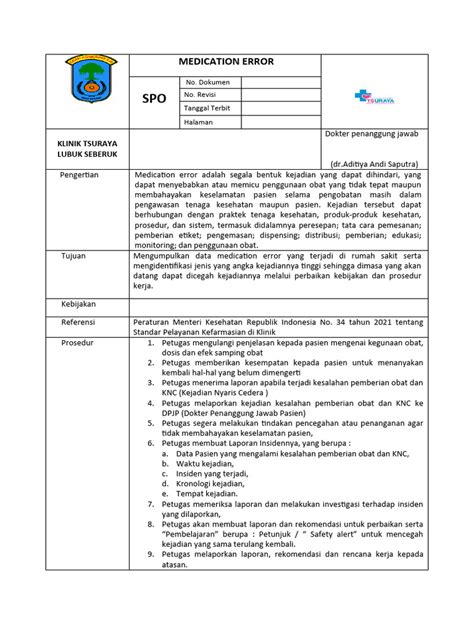 Medication Error Pdf