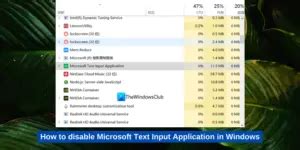 How To Disable Microsoft Text Input Application In Windows