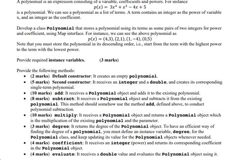 Solved A Polynomial Is An Expression Consisting Of A