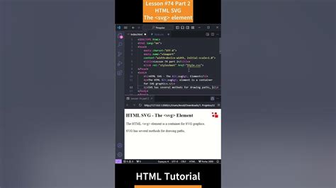 html tutorial lesson 74 html svg the svg element part 2 html