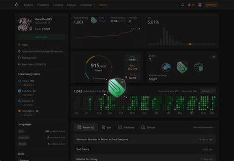 Harsh Dev On Linkedin Leveled Up To Knight Status On Leetcode 🏅🚀 Time To Conquer Even Greater