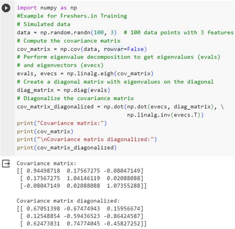 creating a 2d numpy array representing a diagonal matrix with ones on