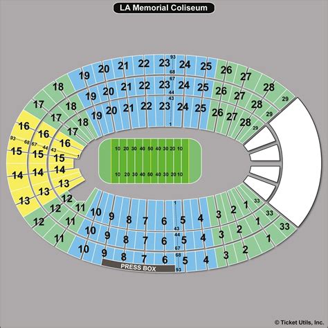 La Coliseum Seating Chart Rams