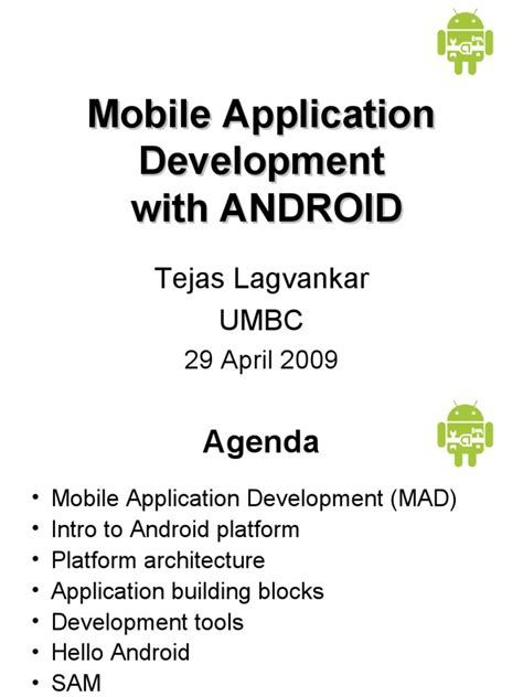 Mobile Application Development With Android Pdf Android Operating