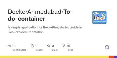 Github Dockerahmedabadto Do Container A Simple Application For The