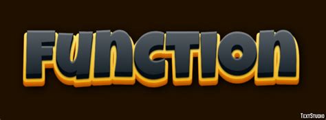 Function Yellow And Black 3d Text Effect Generator