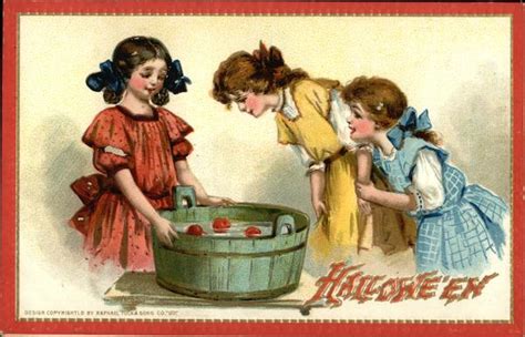 Halloween Girls Bobbing Apples
