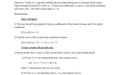 Solved Objective Create A C Script That Will Find The