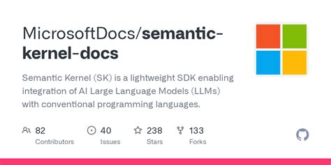 Github Microsoftdocssemantic Kernel Docs Semantic Kernel Sk Is A Lightweight Sdk Enabling