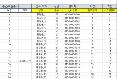 골프 필드 스크린 자동 핸디관리 회원관리 찬조내역관리 자동 조편성 등등 네이버 블로그