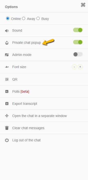 How To Remove The Option To Block Private Chat Popup Online Group Chat Room Plugin For