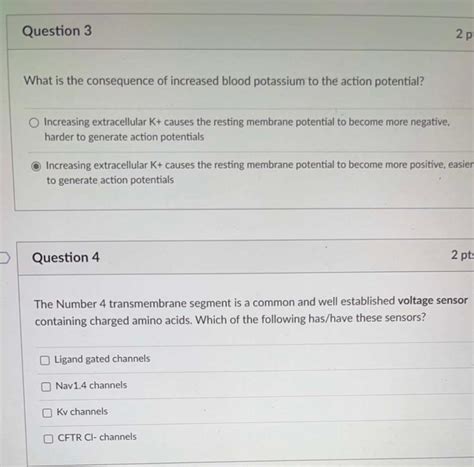Solved Question 3 2 P What Is The Consequence Of Increased