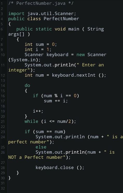Write A Program To Check Whether A Number Is Perfect Number Or Not