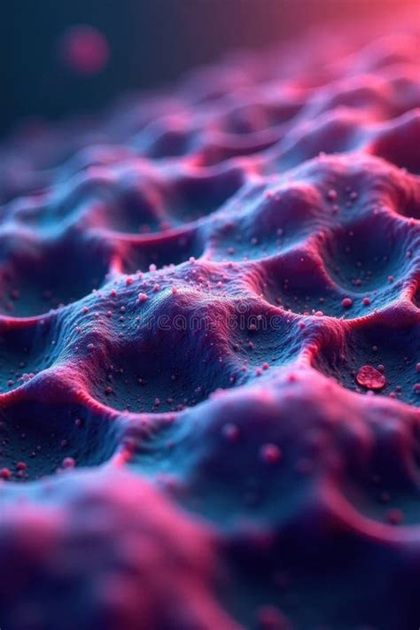 Microscopic View Of Interconnected Hexagonal Cells Vibrant Colors Science Microscopy Stock