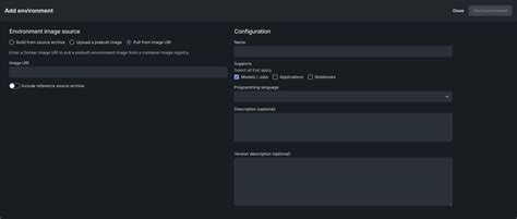 Add An Execution Environment Datarobot Docs