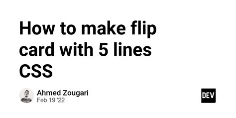 how to make flip card with 5 lines css dev community