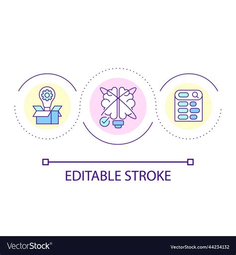 Find Problem Solving Loop Concept Icon Royalty Free Vector