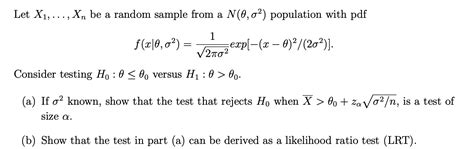[solved] let x {1} ldots x {n} be a random sampl