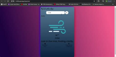 Shehroz Khan On Linkedin Webdevelopment Weatherapp Html Css